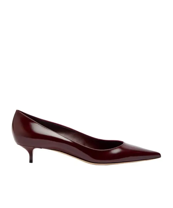 JIMMY CHOO Amelia 35 Glossed Leather Pumps