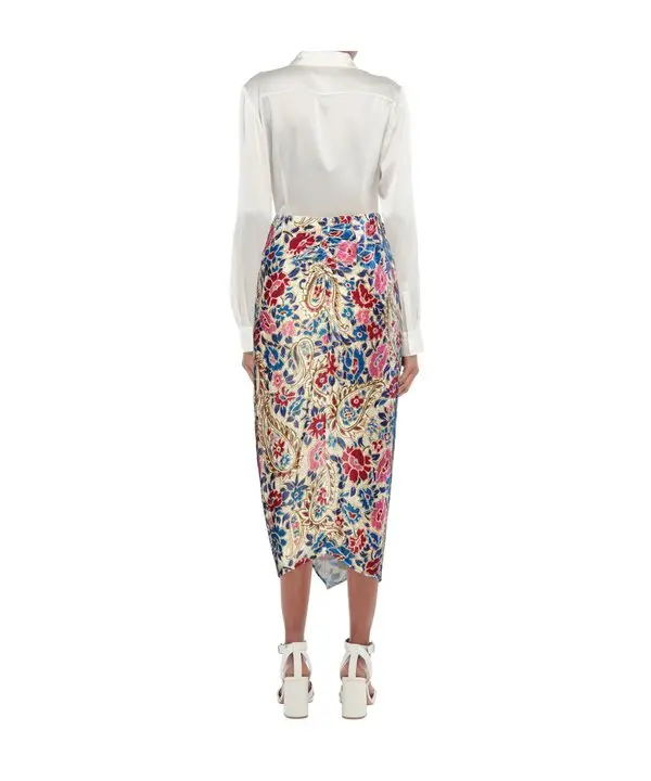 Isabel Marant Étoile Paisley Pattern Velvet Wrap Skirt