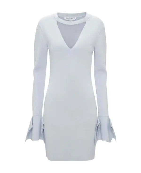 J.W.ANDERSON Jw Anderson V-neck Long-sleeved Mini Dress