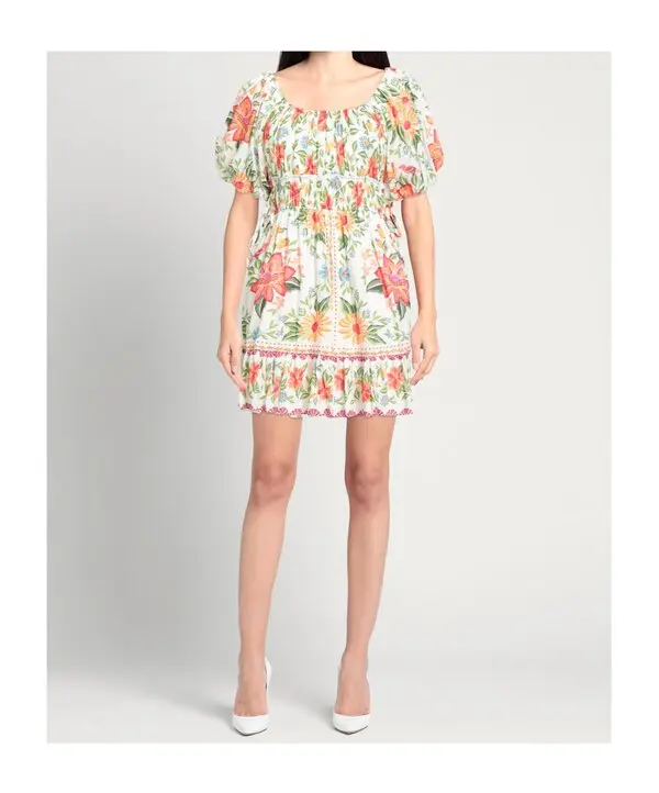 Farm Rio Floral Print Short Sleeve Dress