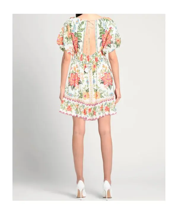 Farm Rio Floral Print Short Sleeve Dress
