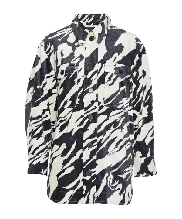 Isabel Marant Étoile Zebra Print Long Sleeve Shirt