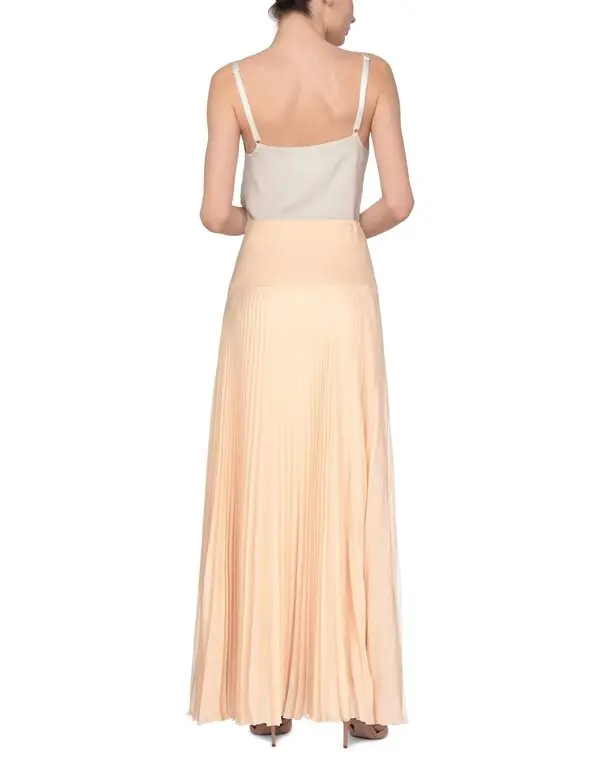 Chloé Solid Color Chiffon Midi Skirt