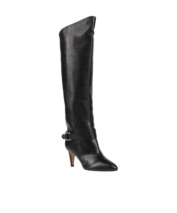 Isabel Marant Étoile Knee High Leather Boots With Buckle Detail