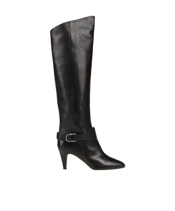 Isabel Marant Étoile Knee High Leather Boots With Buckle Detail