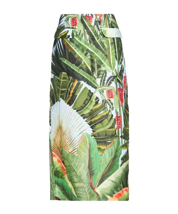 Farm Rio Floral Midi Skirt