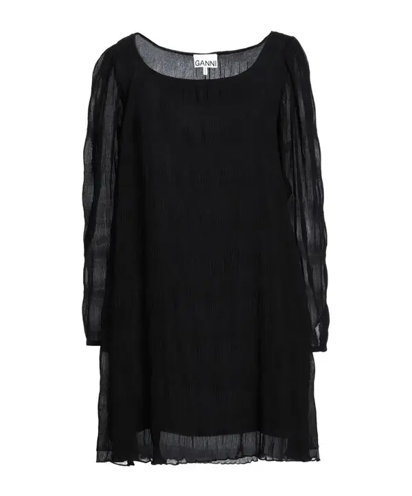 GANNI Long-sleeve Ruched Dress