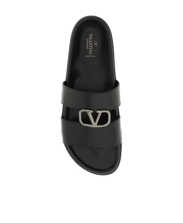 Valentino Garavani Vlogo Plaque Slip-on Slides