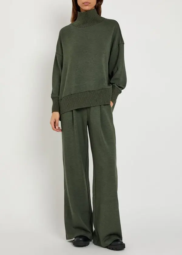 Varley The Extra Wide Leg 32 Stretch-jersey Sweatpants