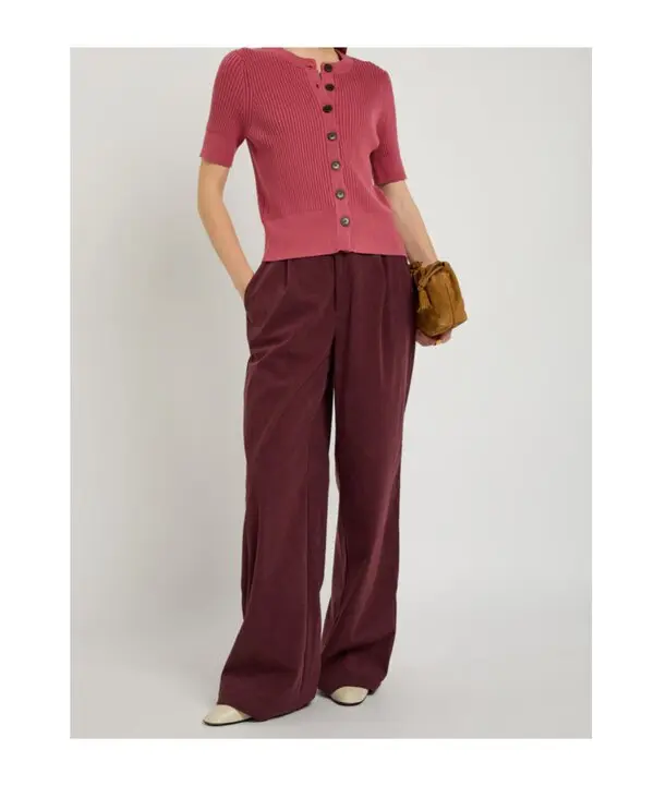 Varley Floris Wide-leg Corduroy Trousers - Red