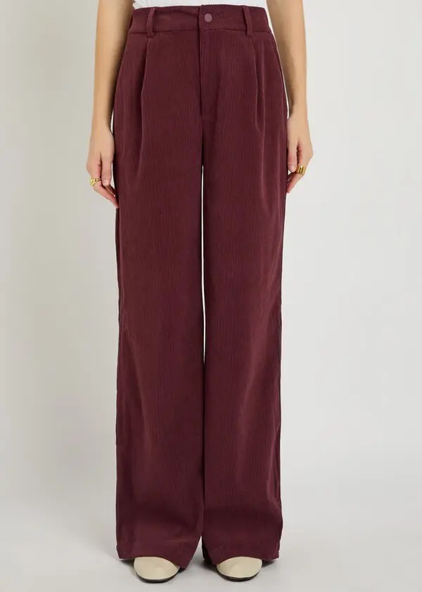 Varley Floris Wide-leg Corduroy Trousers - Red