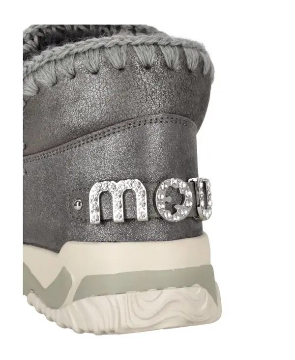 Mou Logo Detail Round Toe Short Boots