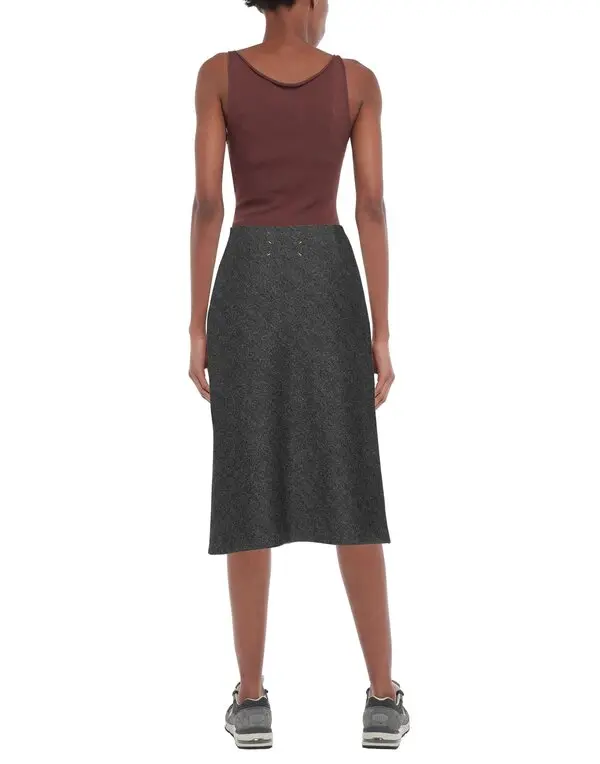 MAISON MARGIELA Herringbone Flannel Midi Skirt