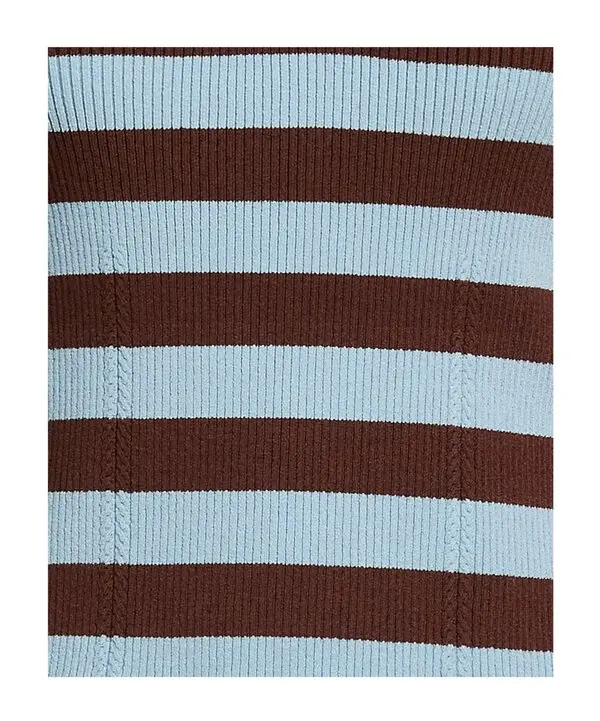 Farm Rio Striped Knit Long Sleeve Top