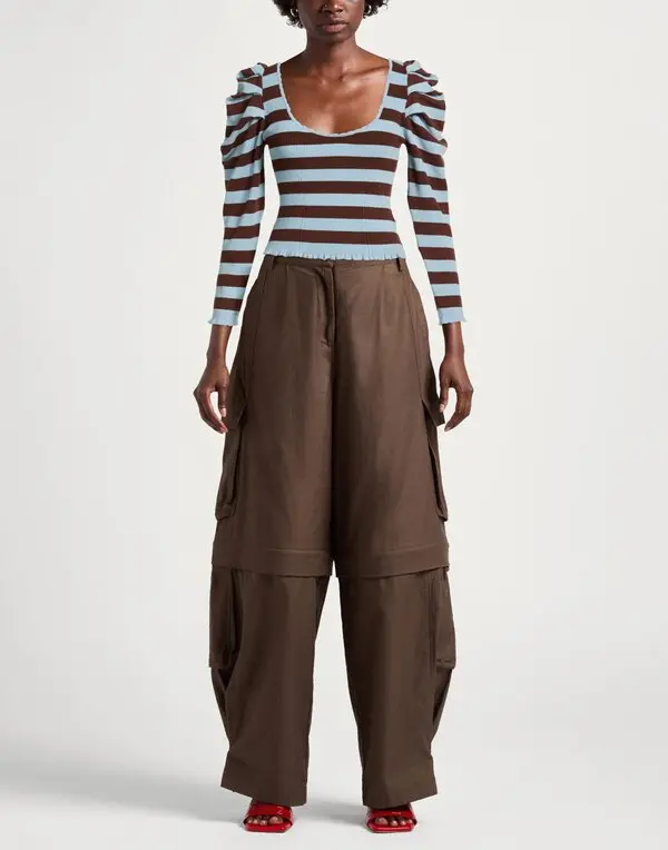 Farm Rio Striped Knit Long Sleeve Top