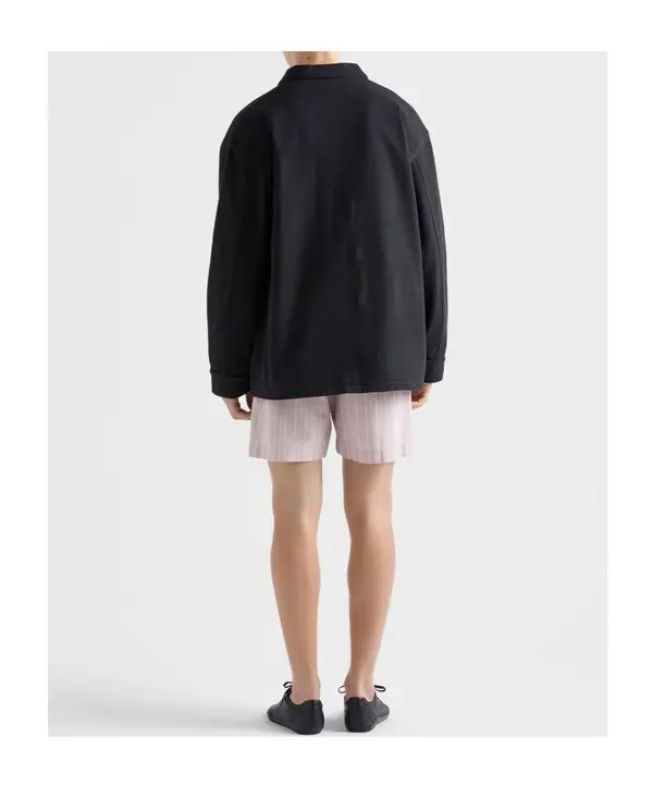 Prada Cotton Jacket With Turn-down Collar