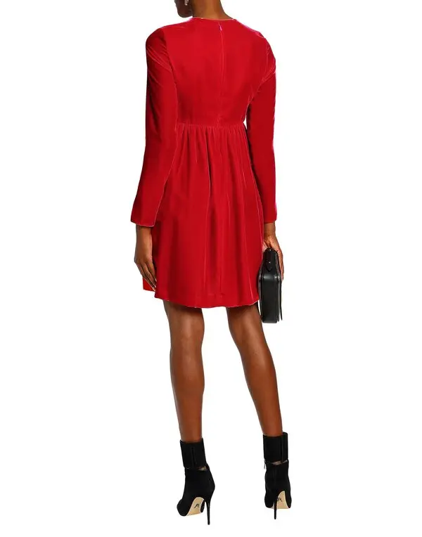 Chloé Velvet Waist-tied Dress