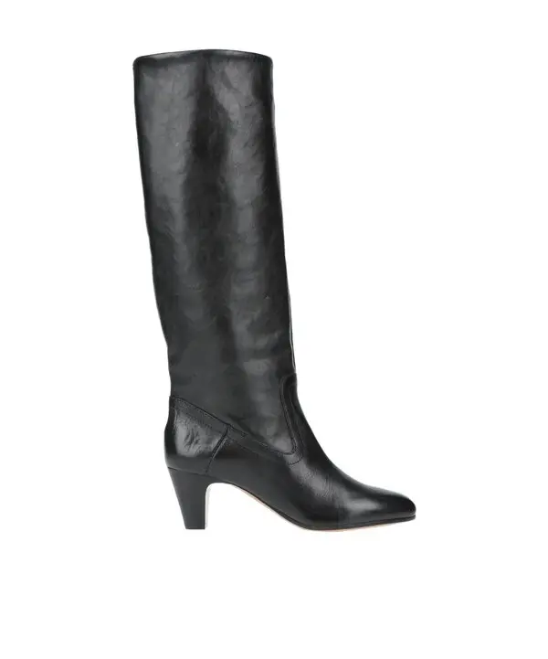 MAISON MARGIELA Round Toe Block Heel Leather Boots