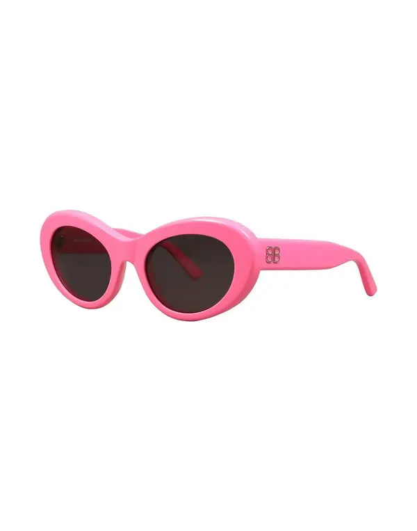 Balenciaga Oval Sunglasses With Logo Detail