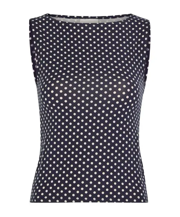 REFORMATION Dusk Polka Dot Jersey Top