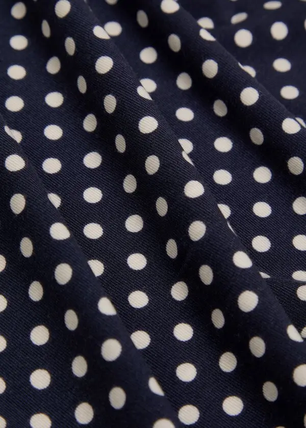REFORMATION Dusk Polka Dot Jersey Top
