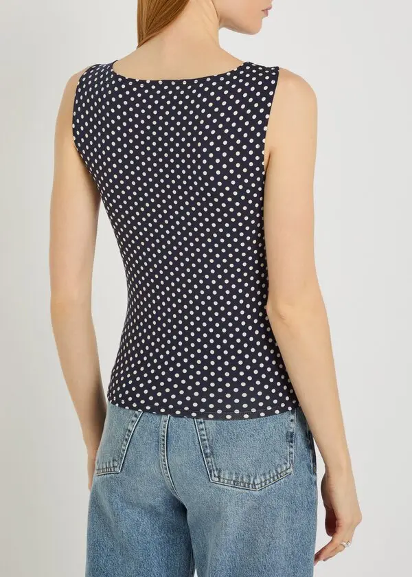 REFORMATION Dusk Polka Dot Jersey Top