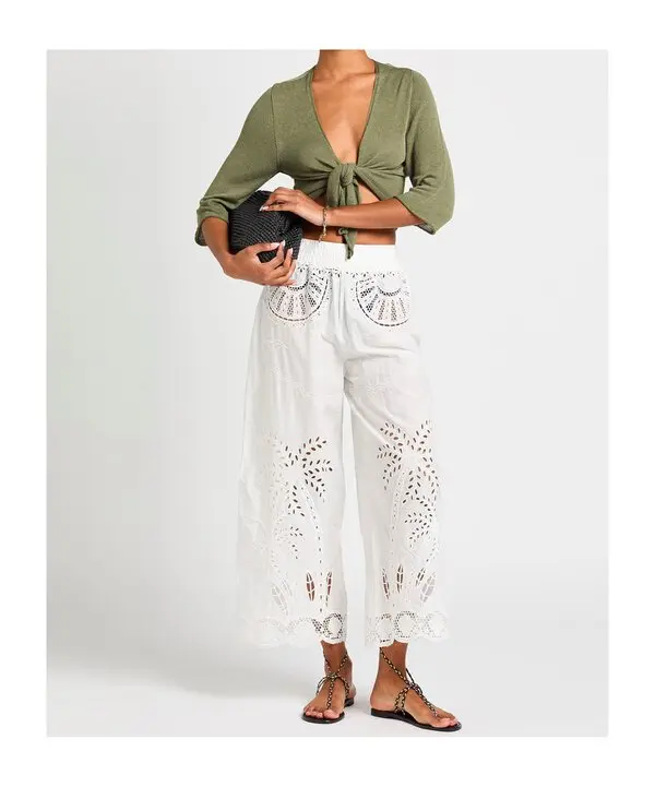 Farm Rio Elastic Waist Casual Pants