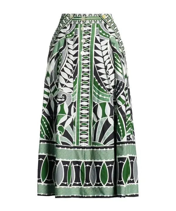 Farm Rio Printed Midi Skirt With Flared Hem