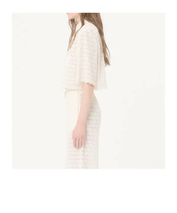 Valentino Garavani Micro Cotton Fleurs A Jour Shirt