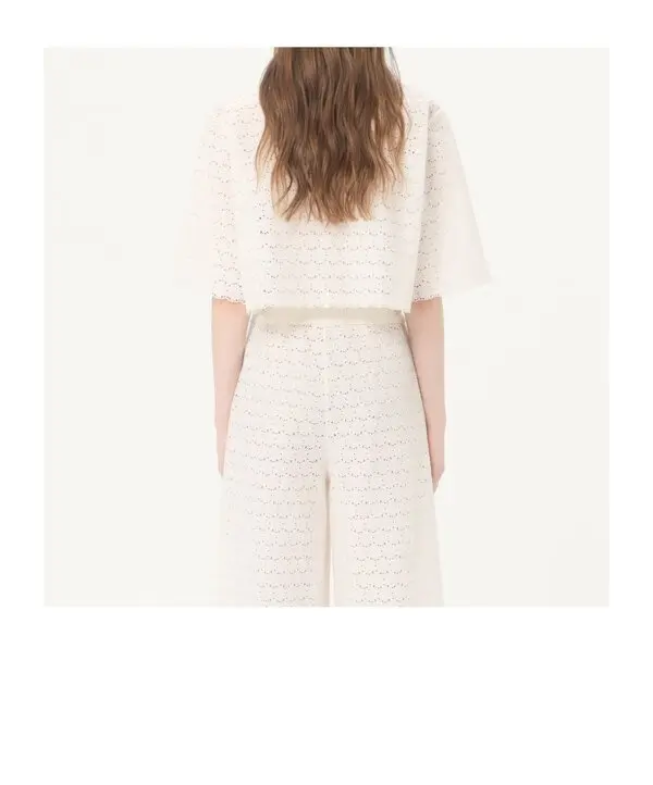 Valentino Garavani Micro Cotton Fleurs A Jour Shirt