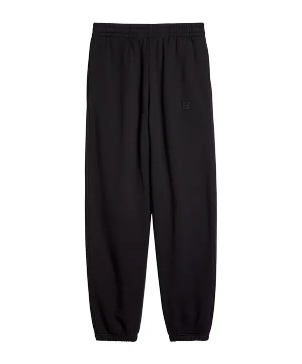 ANINE BING Karter Logo-embroidered Cotton Sweatpants - Black