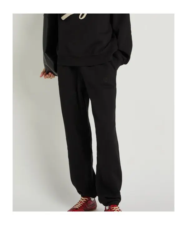 ANINE BING Karter Logo-embroidered Cotton Sweatpants