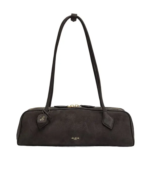 Alaïa Le Teckel Medium Suede Shoulder Bag