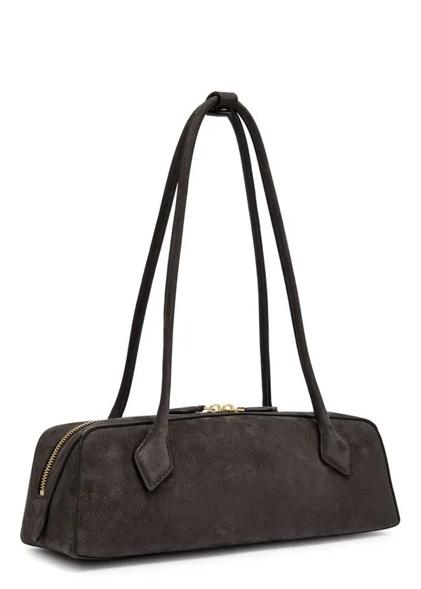 Alaïa Le Teckel Medium Suede Shoulder Bag