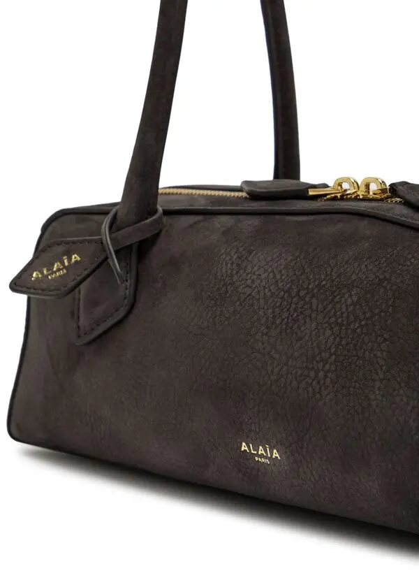 Alaïa Le Teckel Medium Suede Shoulder Bag