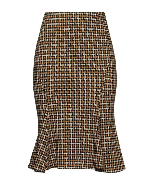 Marni Houndstooth Flared Skirt