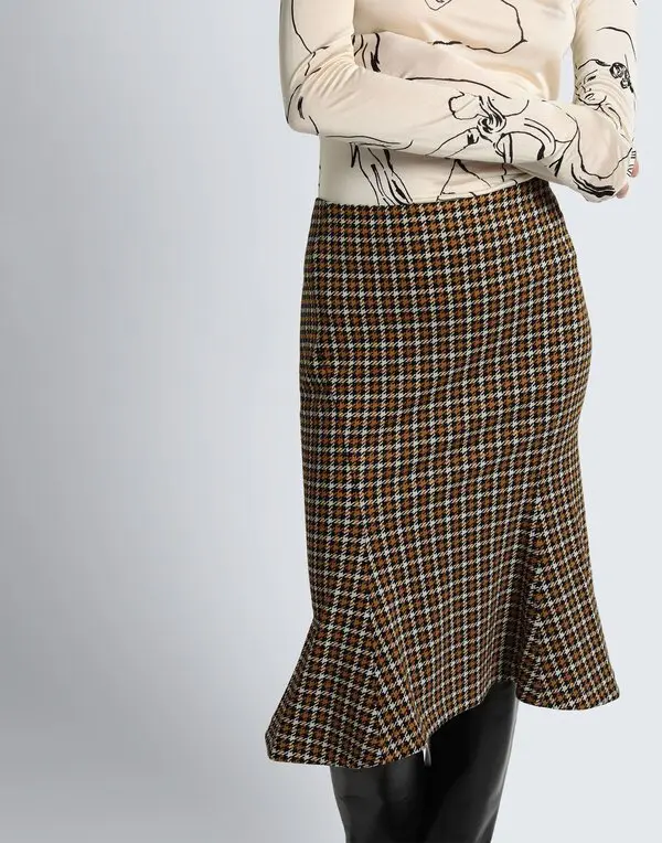 Marni Houndstooth Flared Skirt