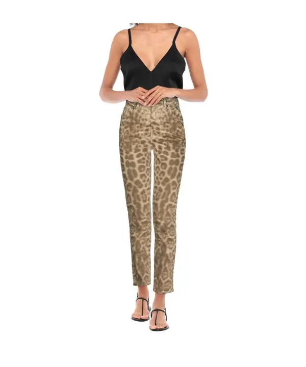 Burberry Straight-leg Leopard Print Jeans