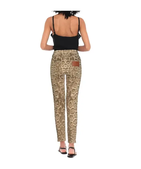 Burberry Straight-leg Leopard Print Jeans