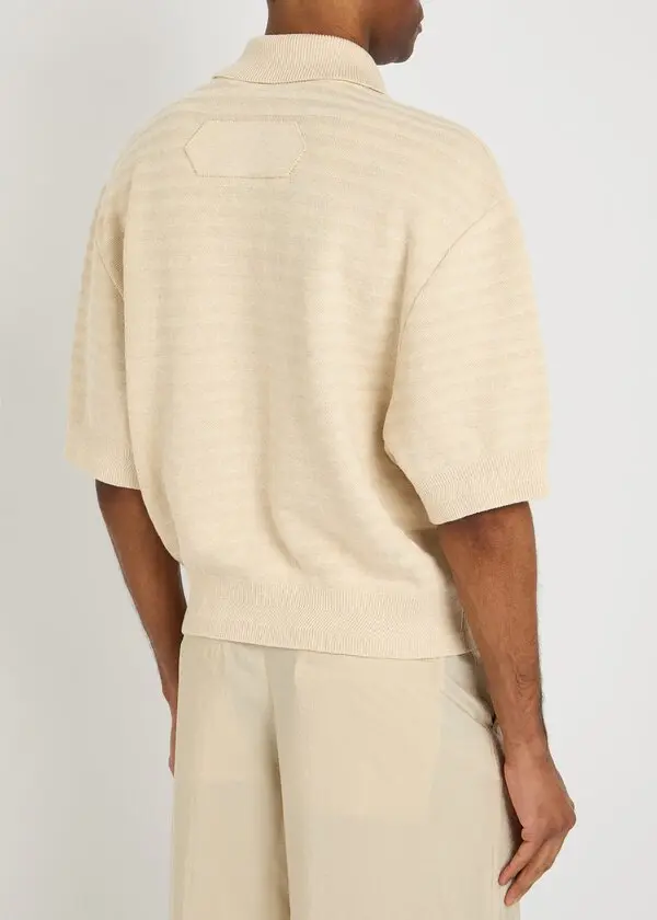 Jacquemus Le Polo Maille Striped Cotton-blend Polo Shirt