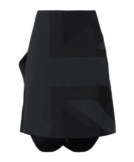 Burberry Flared Crepe Mini Skirt