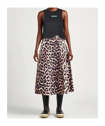 GANNI Sleeveless Cropped Jersey Top With Crewneck