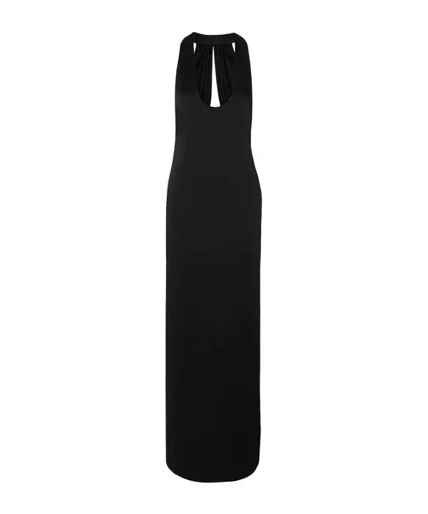 Saint Laurent Satin Sleeveless Dress
