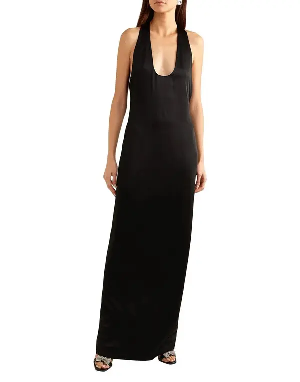 Saint Laurent Satin Sleeveless Dress