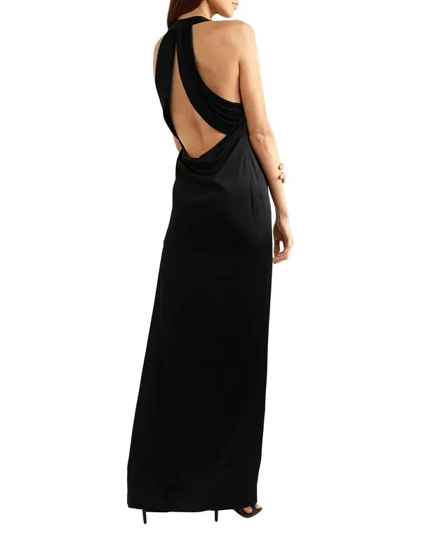 Saint Laurent Satin Sleeveless Dress
