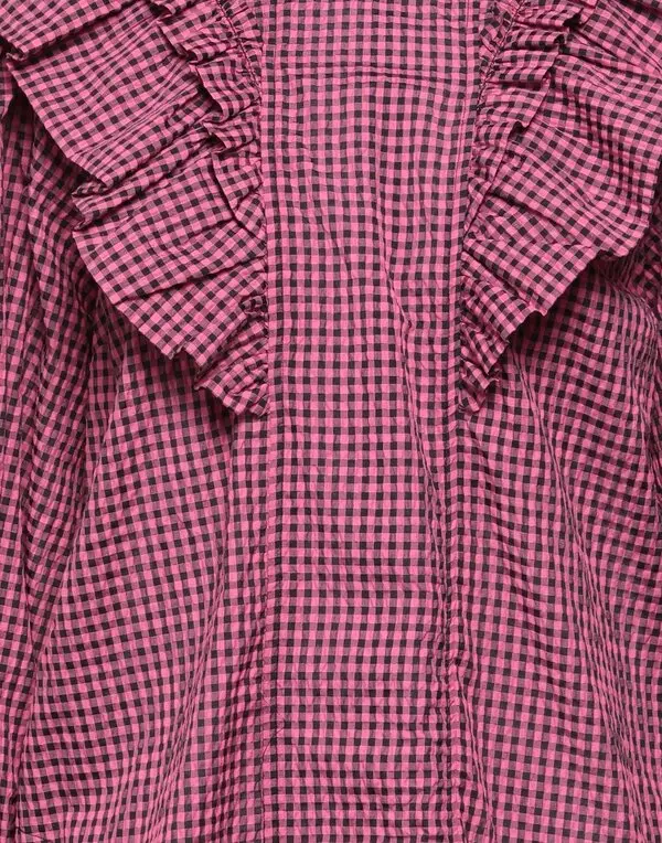 GANNI Plaid Long-sleeved Cover-up