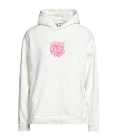 GANNI Hooded Sweatshirt With Embroidered Logo