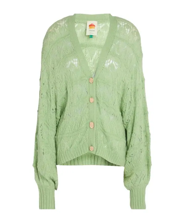 Farm Rio Solid Color Knit Cardigan