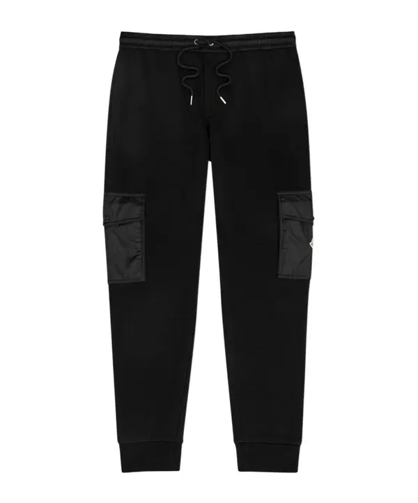 Moncler Cotton-blend Cargo Sweatpants With Appliqué Logo