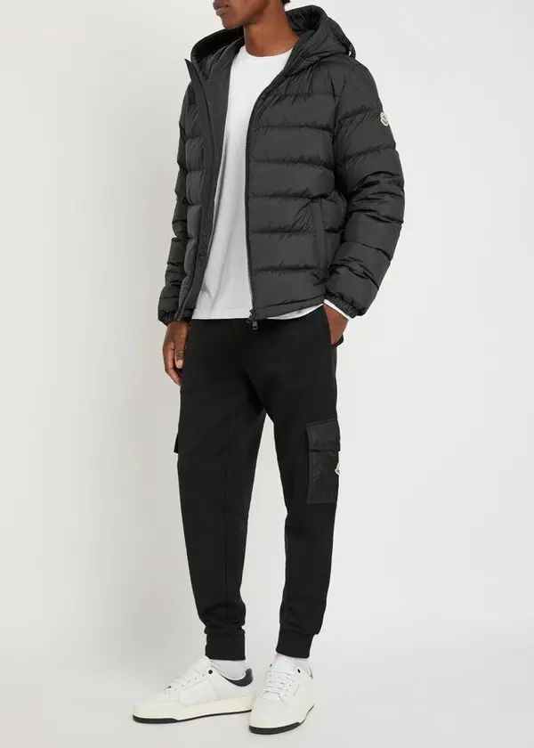 Moncler Cotton-blend Cargo Sweatpants With Appliqué Logo